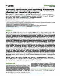 Genomic selection in plant breeding: Key factors shaping two decades of progress | ICARDA
