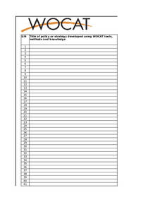 WOCAT Reporting Form 2 | ICARDA