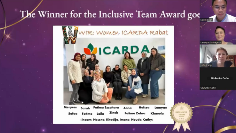 Women ICARDA Rabat Wins CGIAR’s Inclusive Team Award 2024 | ICARDA