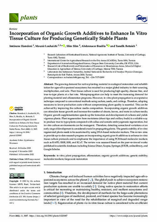 Incorporation of Organic Growth Additives to Enhance In Vitro Tissue ...