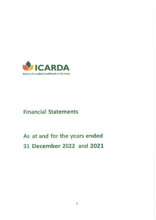 ICARDA 2022 Financial Statement | ICARDA
