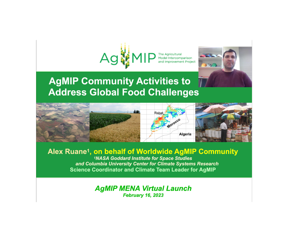 Introduction to AgMIP by Alex Ruane from NASA | ICARDA